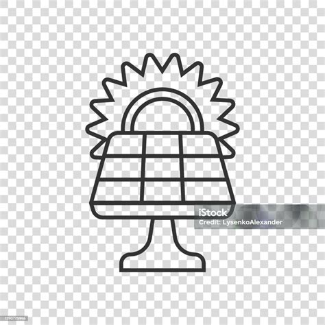 평면 스타일의 태양 전지 패널 아이콘 백색 고립 된 배경에 생태 에너지 벡터 그림 전기 서명 비즈니스 개념 0명에 대한 스톡 벡터 아트 및 기타 이미지 Istock