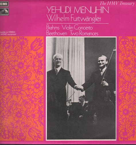 Beethoven Concerto In D Major For Violin By Yehudi Menuhin Wilhelm
