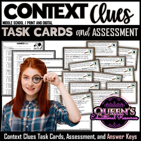 Context Clues Task Cards And Assessment Reading Comprehension Made