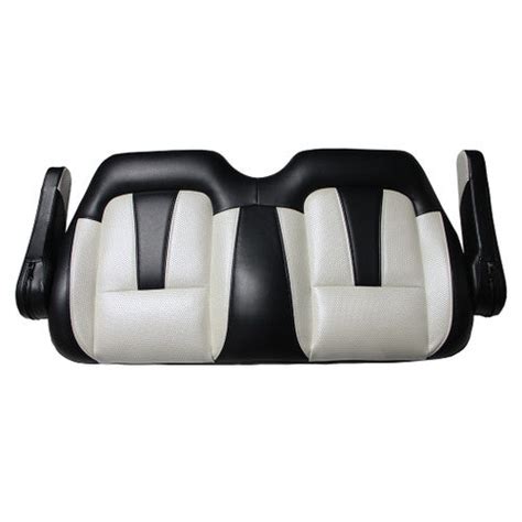 Evolution D5 Golf Cart Seat Cushion Assembly White Black Elite