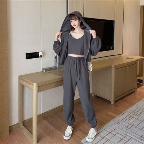 Tracksuit Women Cotton Autumn Leisure Sports Suit Grandado