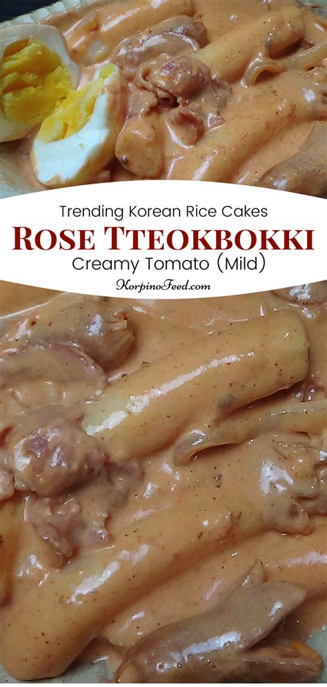 Rose Tteokbokki Creamy Tomato Sauce Mild Artofit