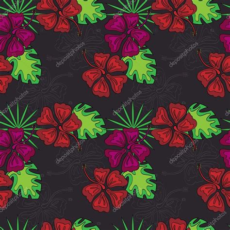 Hibiscus Pattern — Stock Vector © Lena Livaya 25141655