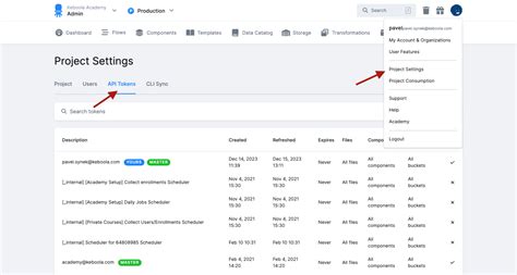 API Tokens Keboola User Documentation