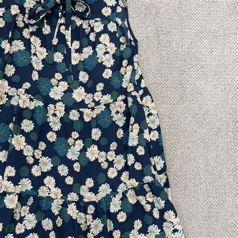 1円スタート 18 Paulandjoe Uniqlo ポールandジョー ユニクロ 花柄 ノースリーブワンピース サイズl ブルー レディース