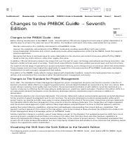 Changes To The PMBOK Guide Enhancing Credibility And Practical Course Hero