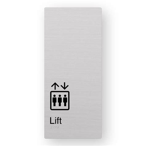 Lift Braille Sign In Xl Anodised Aluminium Anodised Aluminium Braille Sign