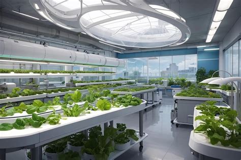 Premium Ai Image Hydroponics And Agriculture In Futuristic Science