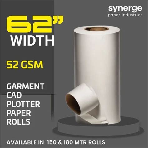 62 Width Garment Plotter Paper Rolls 150 180 Meter Roll 52 Gsm At ₹ 900 Roll Plotter Paper