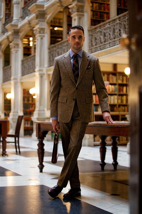 Brown Tweed Suit Tweed Two Piece Suit He Spoke Style