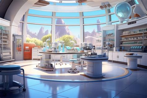 Architecture Building Room Lab Premium Ai Generated Image
