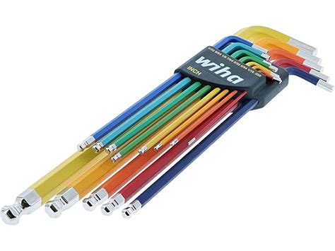 wiha 13 piece ball end color coded hex l key