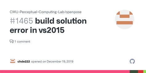 Build Solution Error In Vs2015 · Issue 1465 · Cmu Perceptual Computing