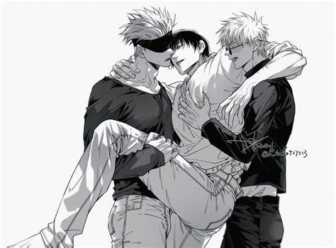 Gojou Satoru And Fushiguro Touji Jujutsu Kaisen Drawn By Sashiyu Danbooru