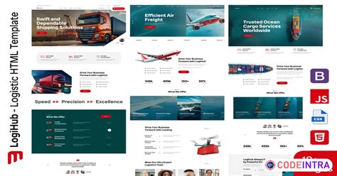 logihub logistic html template codeintra