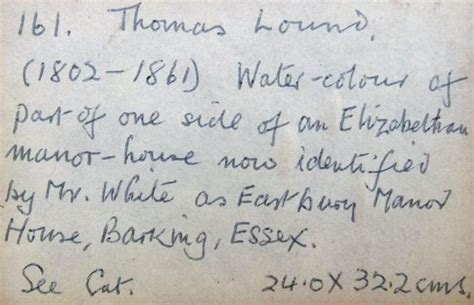 Eastbury House Barking Essex South Front Water Colour By Thomas Lound