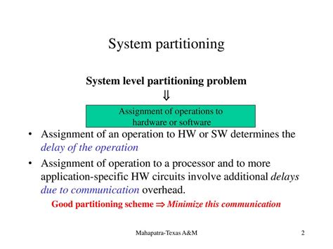 Introduction To Partitioning Rabi Mahapatra Ppt Download