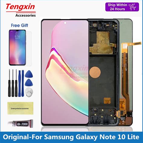 หน้าจอสัมผัสดิจิทัล Lcd N770 67 นิ้ว สําหรับ Samsung Galaxy Note 10
