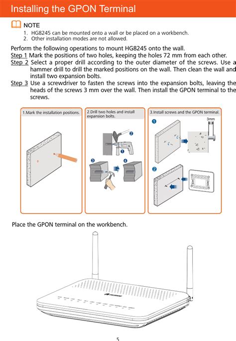 Huawei Technologies HG8245 GPON Terminal User Manual