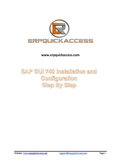 Sap Gui Installation And Configuration Pdf Computer Architecture
