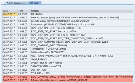Check DB Job Failing Invalid System ID SAP Community