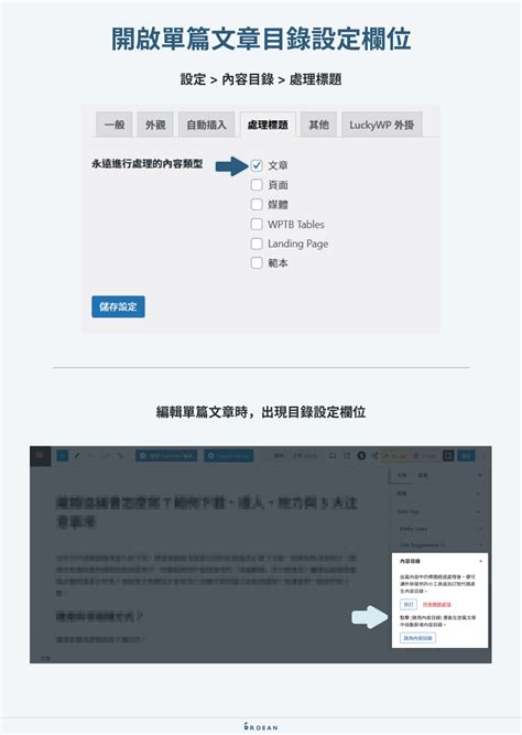 LuckyWP Table of Contents 設定輕巧的 WordPress 文章目錄
