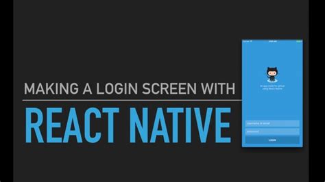 React Native Tutorial 2 Making A Login Screen React Native Tutorial Screen