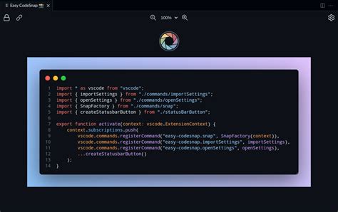 GitHub ArthurLobopro Easy Codesnap Create Beautiful Snapshots Of