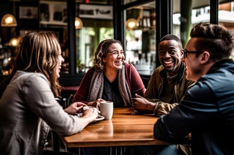 Premium Ai Image Group Of People Engaged In A Lively Conversation