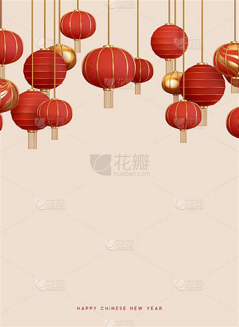 红色灯笼传统的亚洲装饰。中国新年的装饰品。中国的元宵节。现实的三维设计。网络海报，贺卡，标题网站矢量