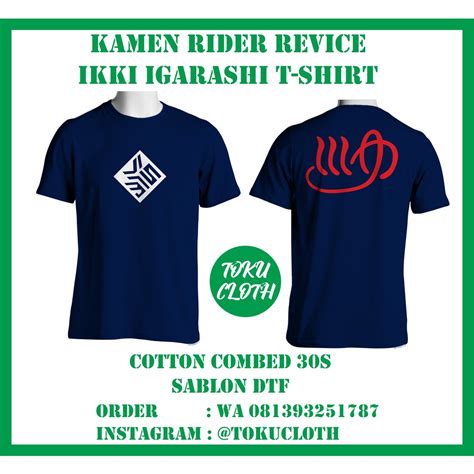 Jual Kamen Rider Revice Ikki Igarashi T Shirt Kaos Navy Shopee