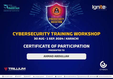 Ahmad Abdullah On Linkedin Cybersecurity Cybersecurity Digitalpakistan Igniteworkshop…