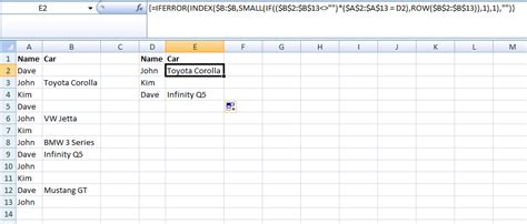 Excel Looking Up For Next Available Data Stack Overflow