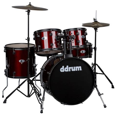 Ddrum D120 5 Piece Drum Set With Cymbals In Blood Red