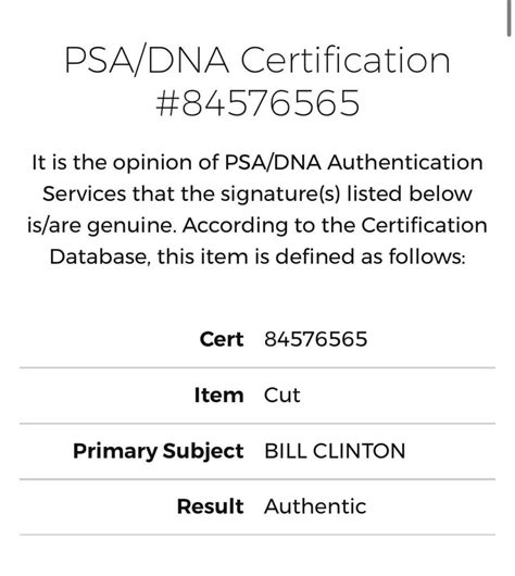 President Bill Clinton Autograph Psa Dna Signed Photograph W Monica Lewinsky Beverly Hills