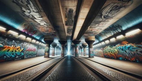 Premium Ai Image Underpass Graffiti Art