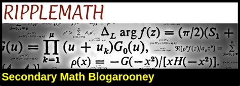 Secondary Math Blogaroony