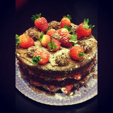 Naked Cake De Brownie Desserts Food Cake