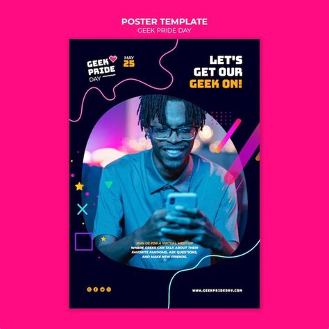 Free Psd Geek Pride Day Poster Template