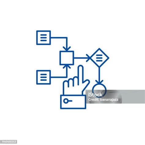 Ilustrații De Stoc Cu Conceptul Pictogramei Liniei Algoritmului