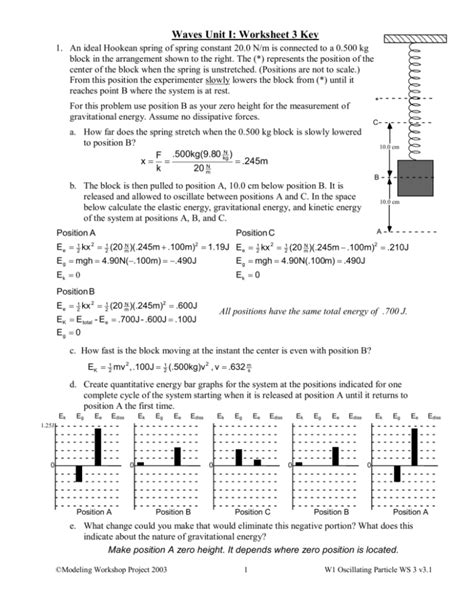 Waves Worksheet Key Energy And Oscillations
