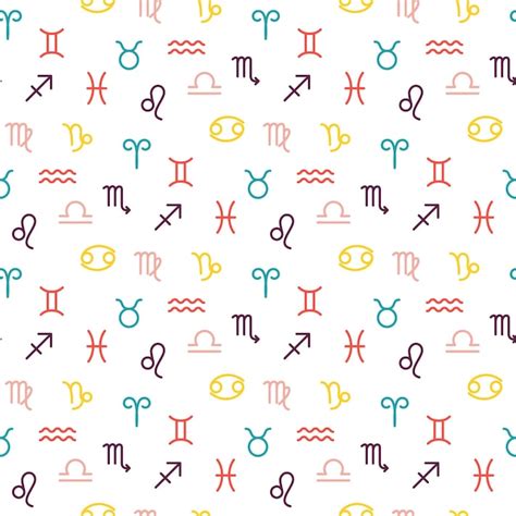 Premium Vector Seamless Pattern With Zodiac Signs