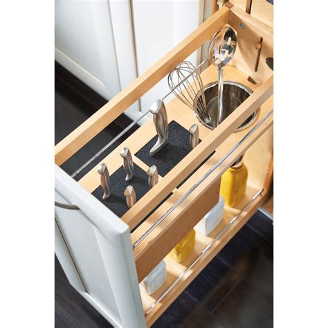 Rev A Shelf Wood Base Cabinet Knife Block Pull Out Organizer With Soft Close Reviews Wayfair