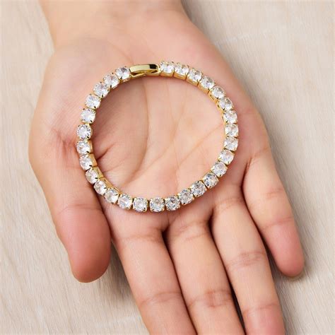 18k Gold Plated 5mm Tennis Bracelet Created With Zircondia® Crystals