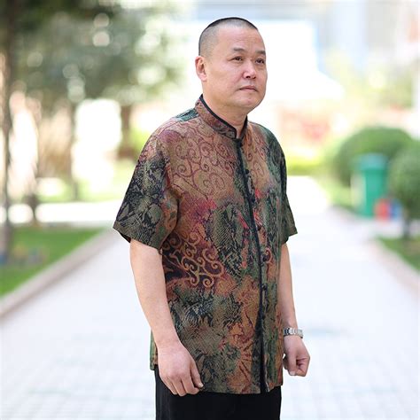 高三强唐装 新款夏季中国服男士短袖中式立领盘扣唐装半袖 15008唯衣缘8