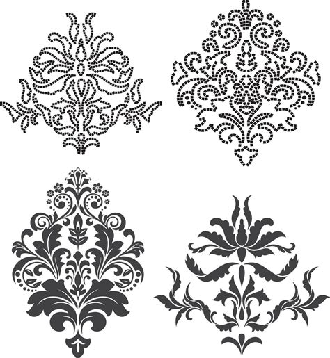 Demask Pattern Old English Emblem Style Illustration 27621335 Vector