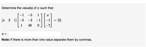Solved Determine The Value S Of X Such Chegg Com