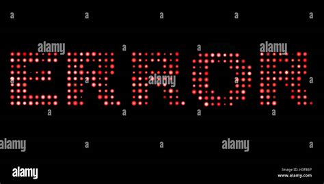 Error Led Text Stock Photo Alamy