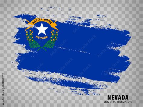Flag Of Nevada From Brush Strokes United States Of America Flag