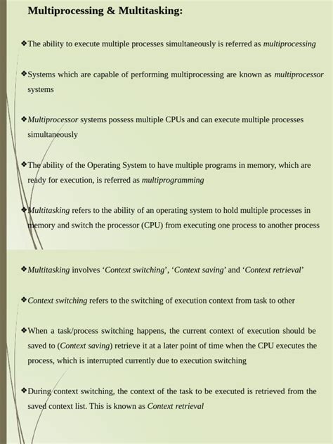 Unit 2 Multiprocessing And Multitasking Pdf